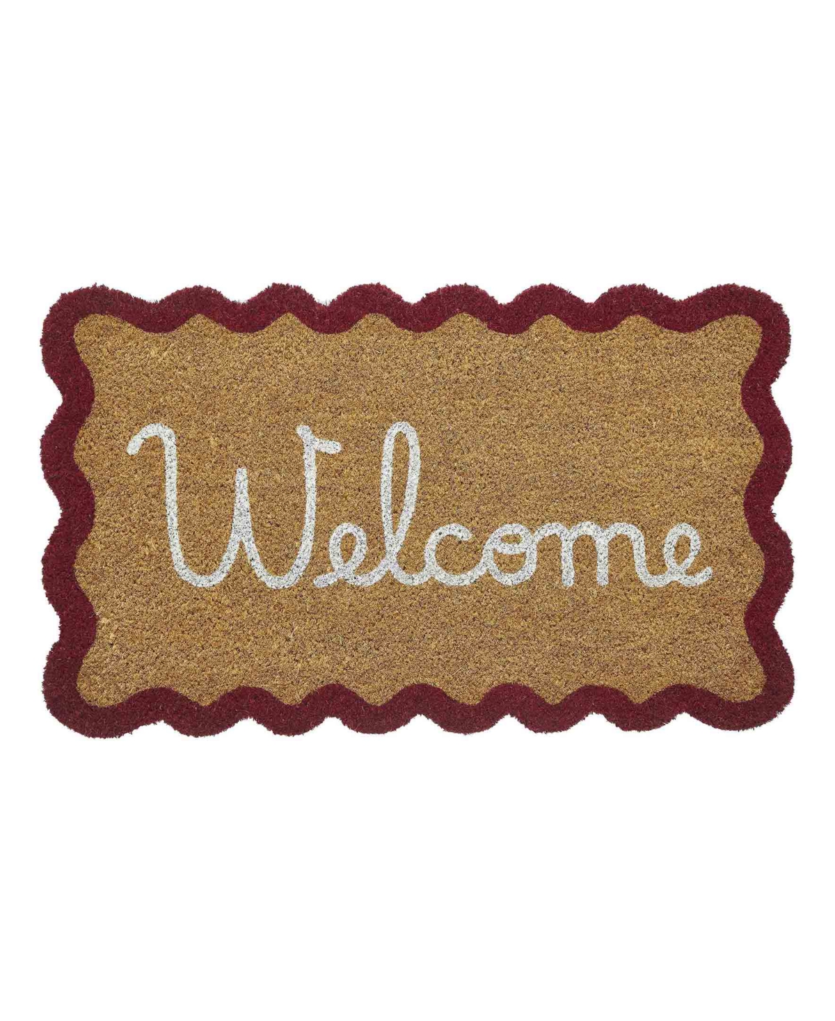 Click here for Vcny Home Scalloped Edge Welcome Coir Outdoor Door... prices