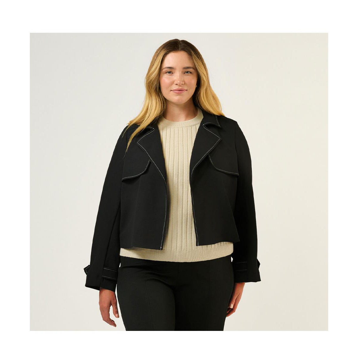 Click here for Estelle Plus Size Jude Jacket - Black prices
