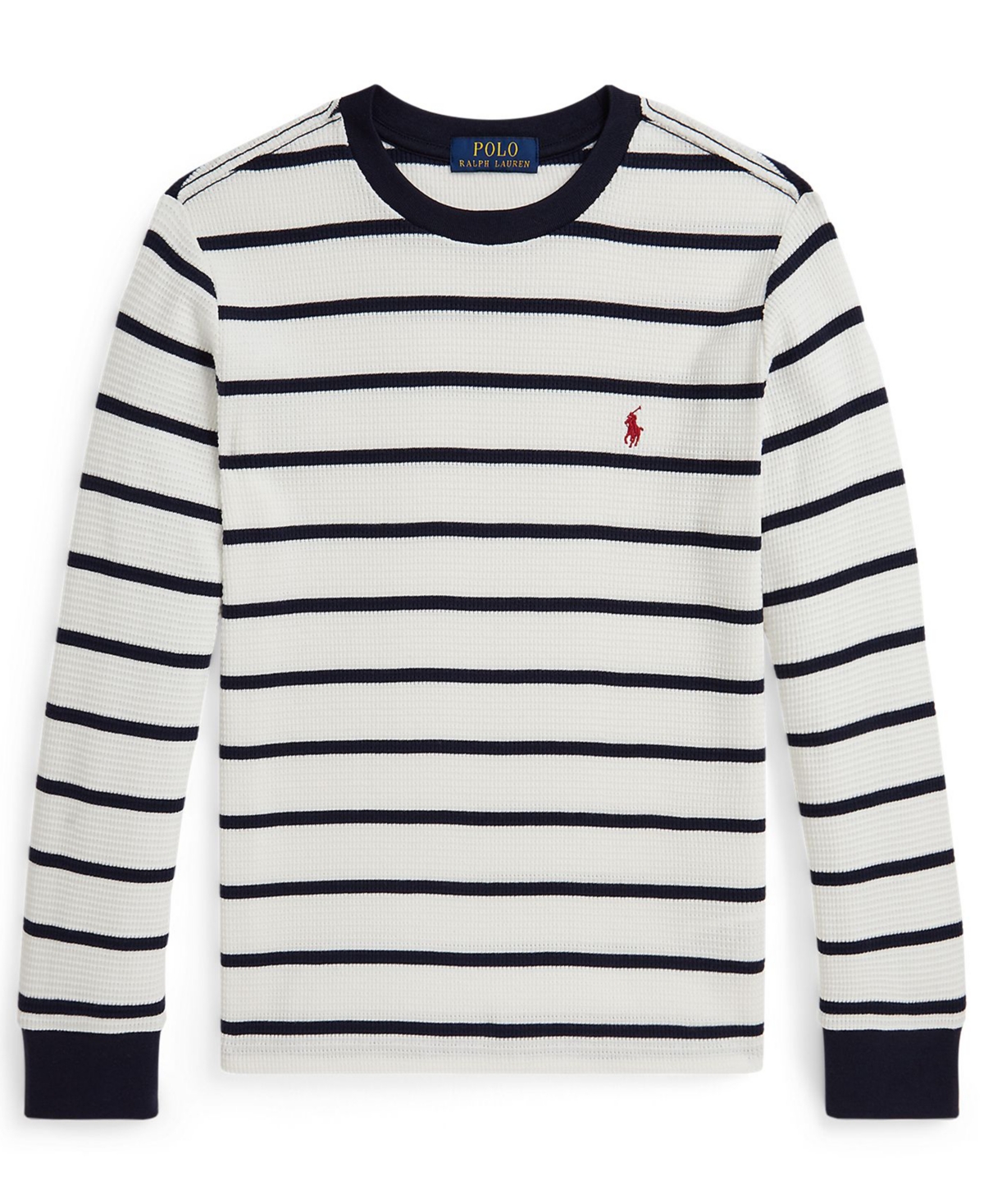 Click here for Polo Ralph Lauren Big Boys Striped Waffle Cotton L... prices