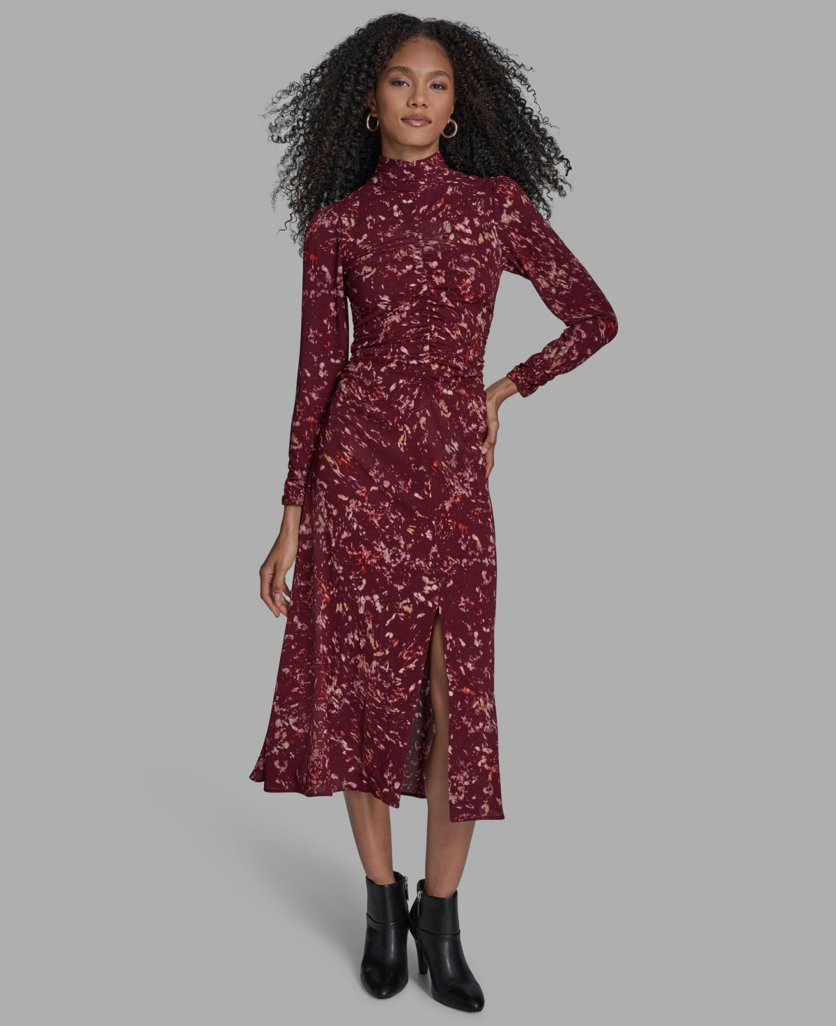 Click here for Bcbg Womens Printed Mock Neck Maxi Dress - Crimson... prices