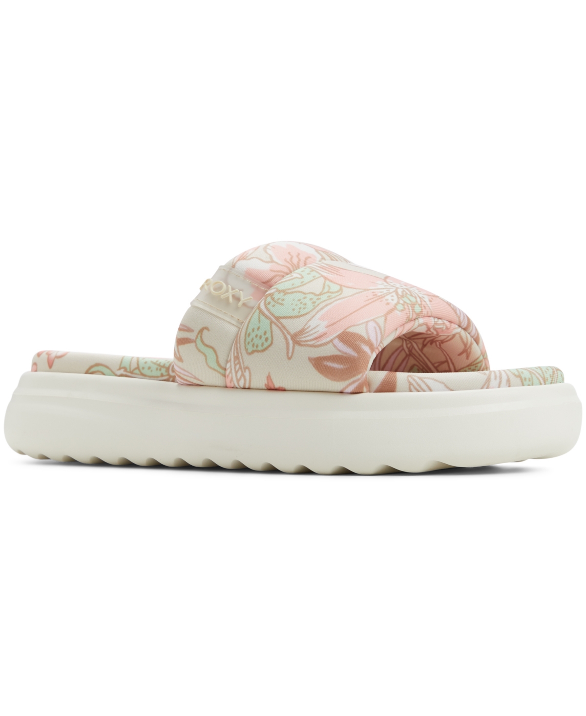 Click here for Roxy Womens Gelato Lux Slip-On Flat Sandals - Pink prices