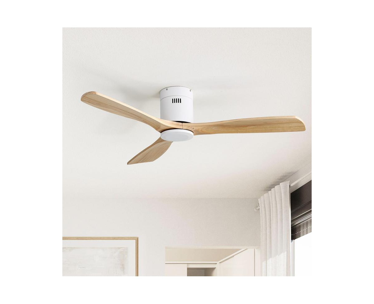 Click here for 52-inch Modern White 3 Solid Wood Blade Ceiling Fa... prices