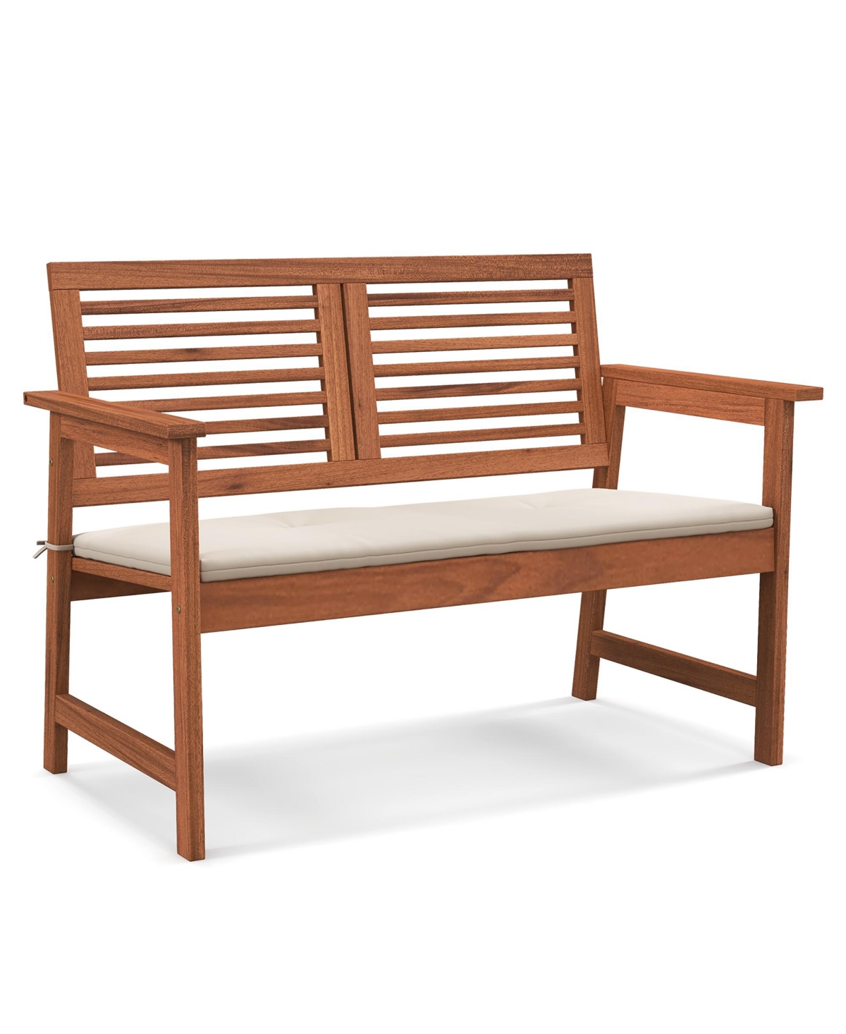 Click here for Gymax Outdoor Bench with Cushion 2-Person Patio Be... prices