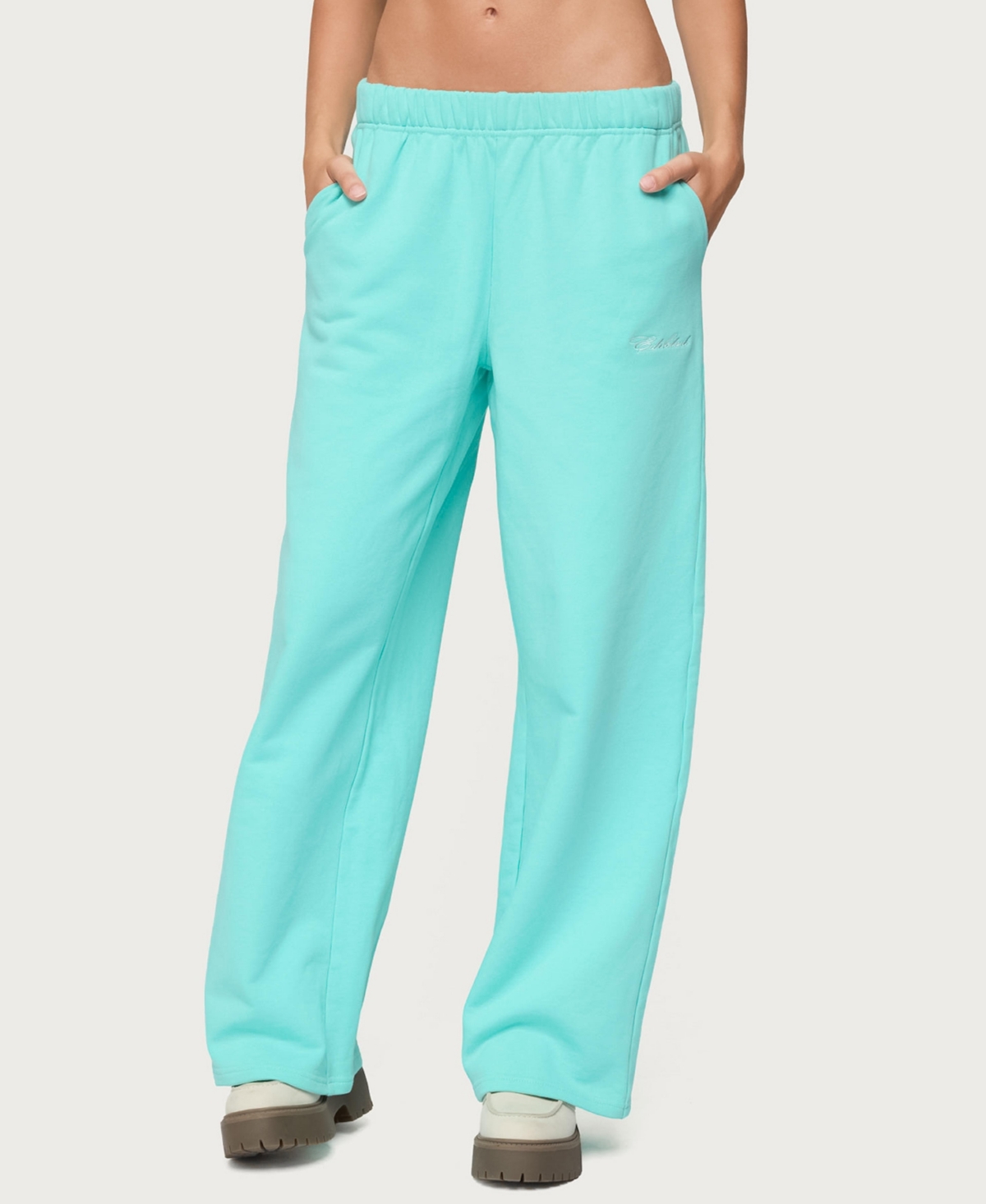 Click here for Edikted Womens Only Straight Leg Sweatpants - Aqua prices