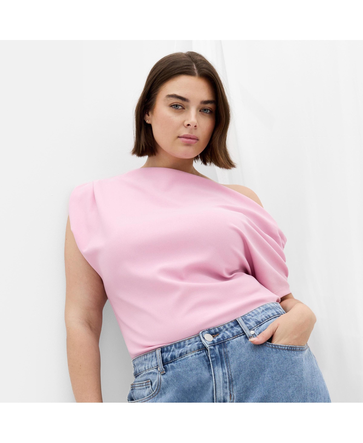 Click here for City Chic Womens Imani Off Shoulder Top - Soft pin... prices