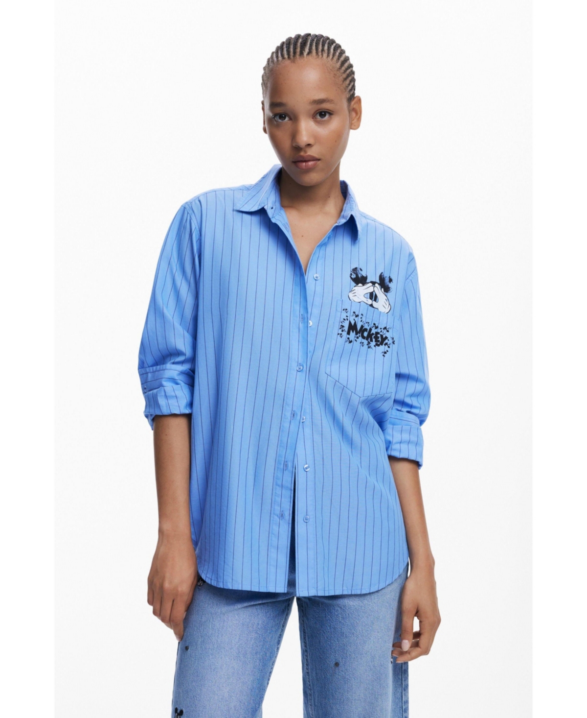 Click here for Desigual Womens Mickey striped shirt prices