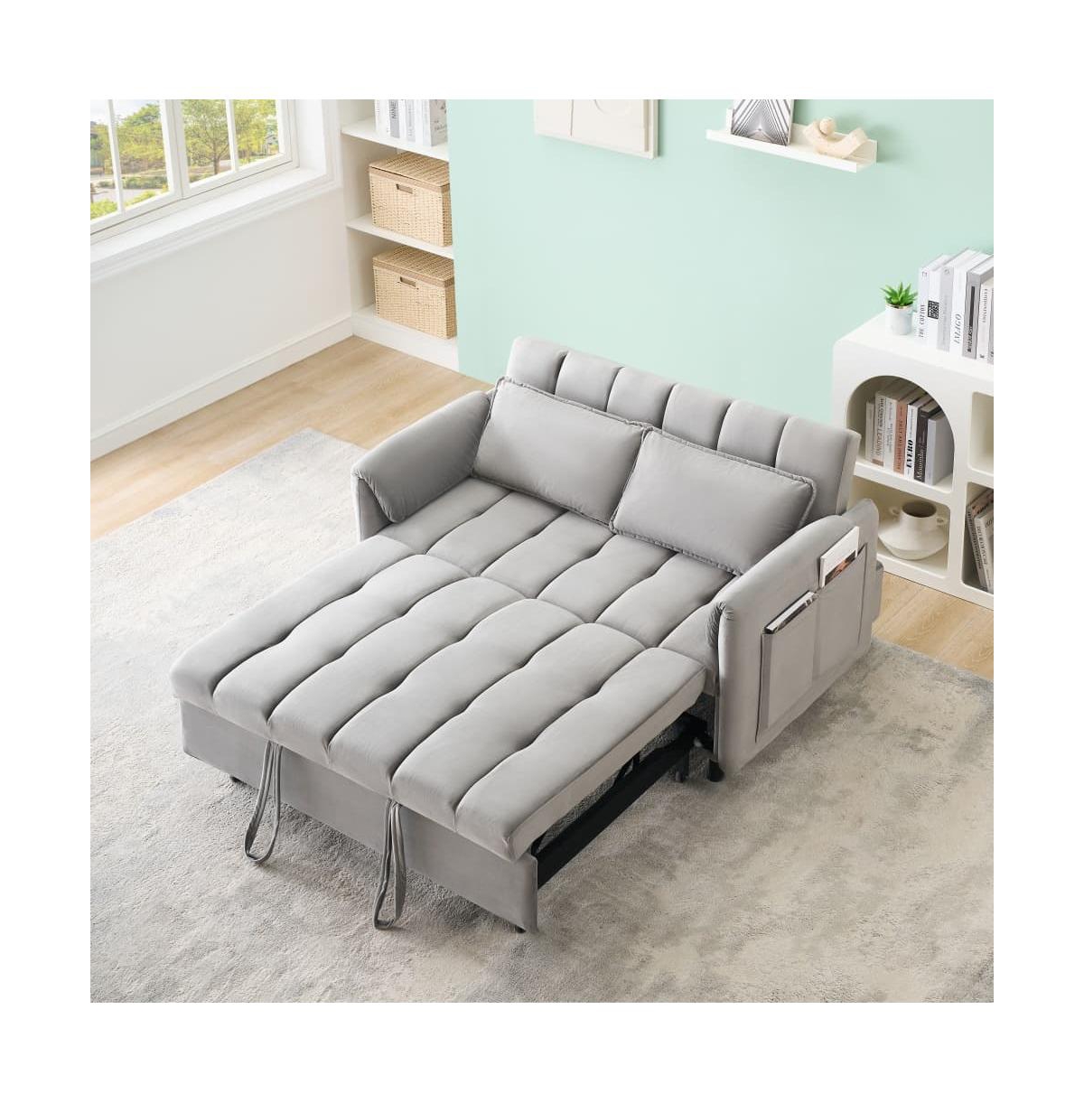 Click here for Maison Boucle 53 Pull-Out Sleeper Loveseat Sofa Be... prices