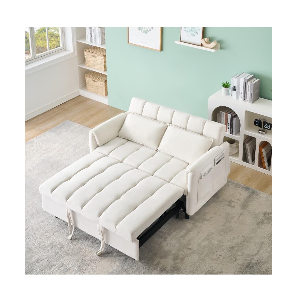 Click here for Maison Boucle 53 Pull-Out Sleeper Loveseat Sofa Be... prices