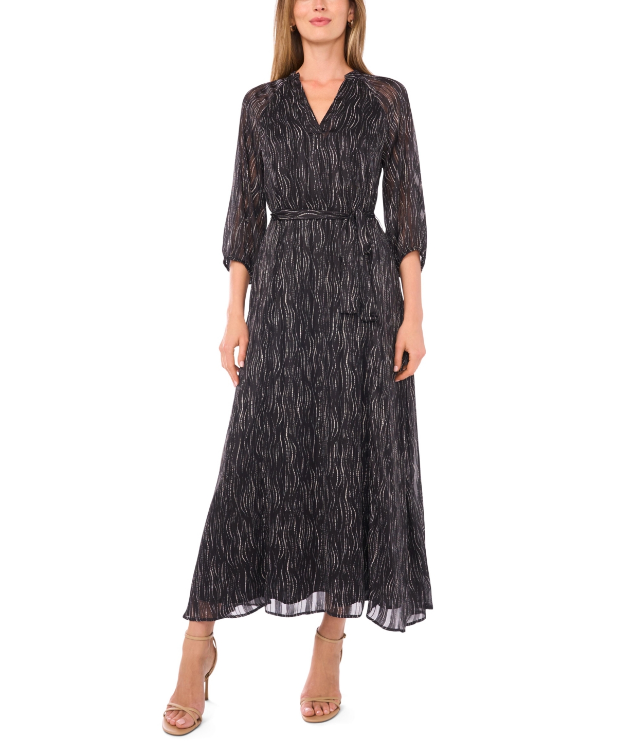 Click here for Vince Camuto Womens V-Neck Maxi Dress - Rich Black prices