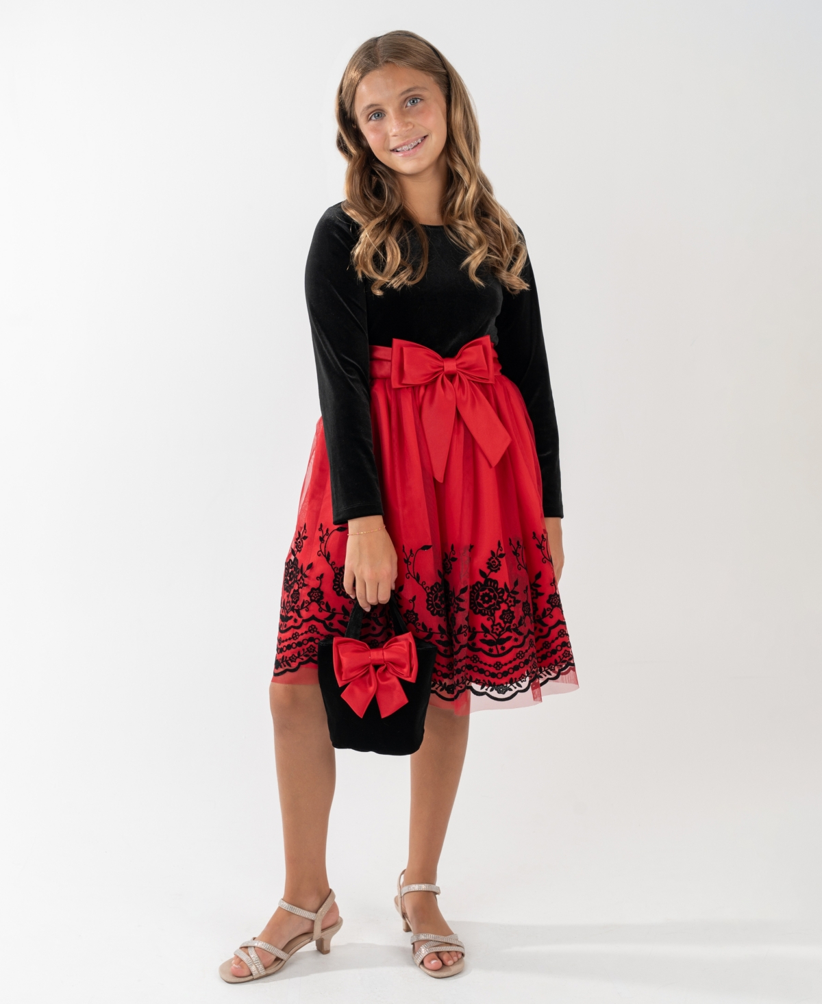 Click here for Rare Editions Girls 7-16 2-Piece Long-Sleeves Dres... prices