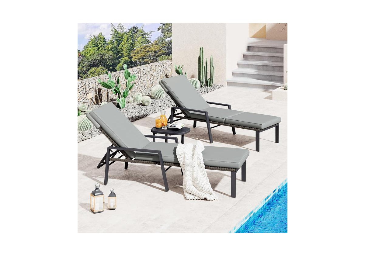 Click here for Aecojoy Chaise Lounge Chairs for Outside Set of 2... prices