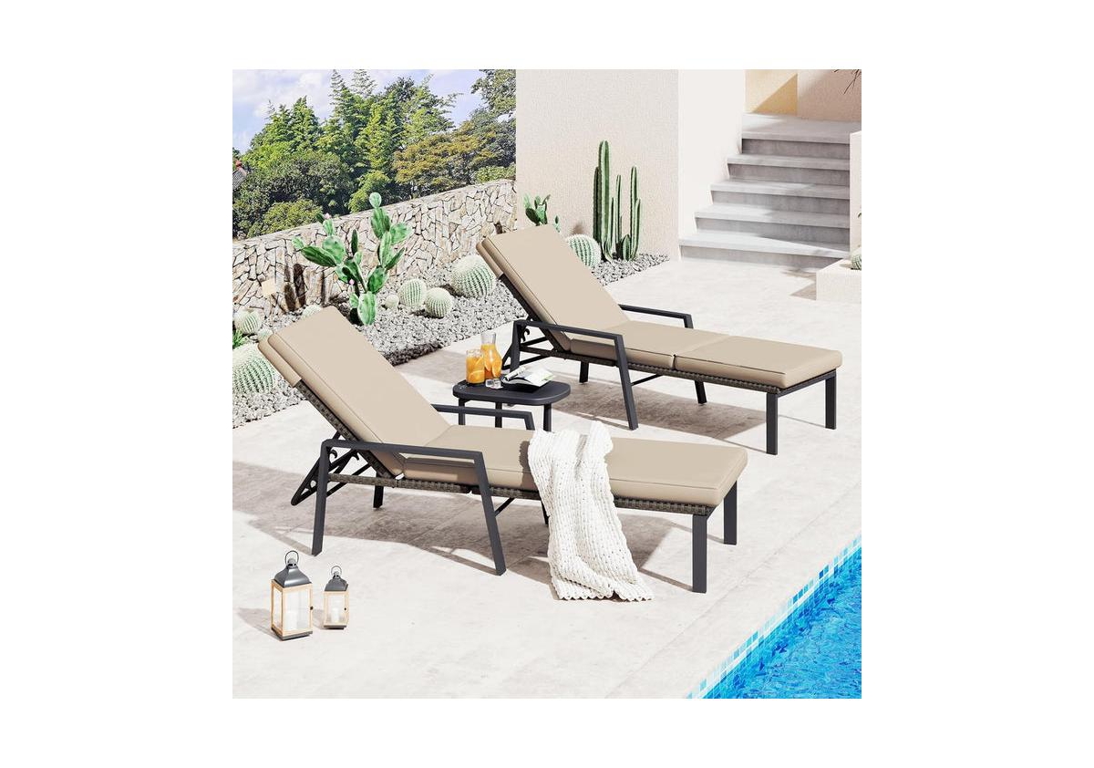 Click here for Aecojoy Chaise Lounge Chairs for Outside Set of 2... prices