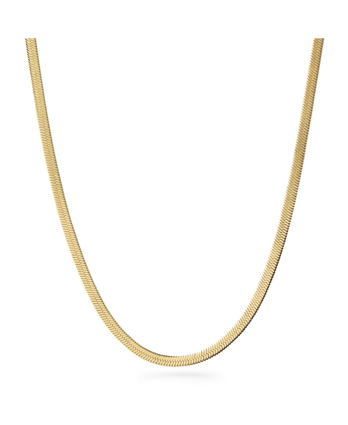 Click here for Herringbone Chain Necklace - Ina - Gold prices