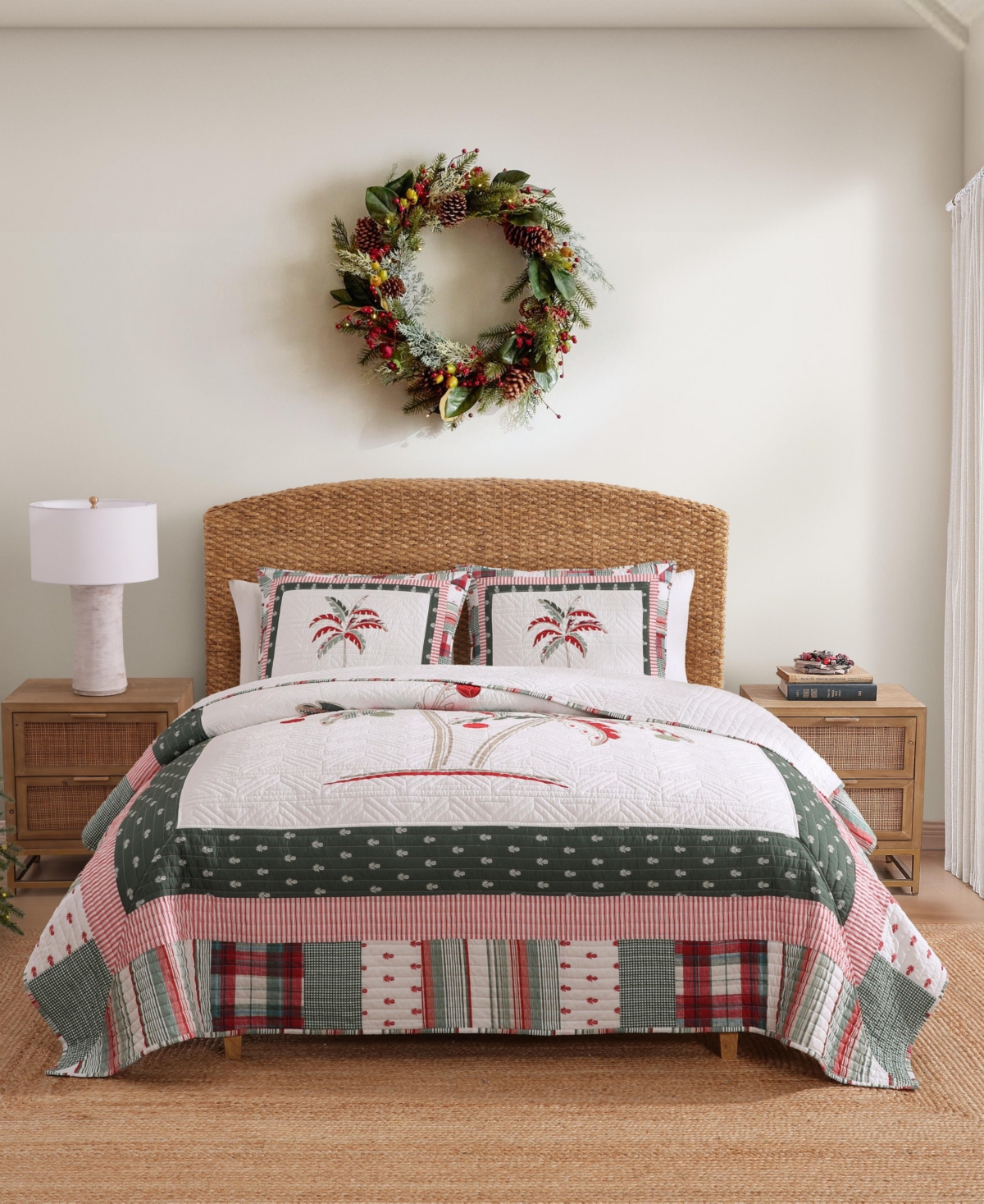 Click here for Tommy Bahama Palm Tree Patchwork Reversible 3-Pc.... prices