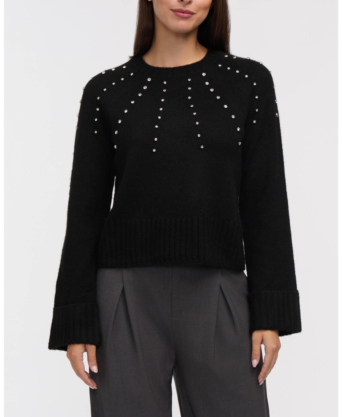 Click here for Ellen Tracy Womens Embellished Raglan Sleeve Sweat... prices