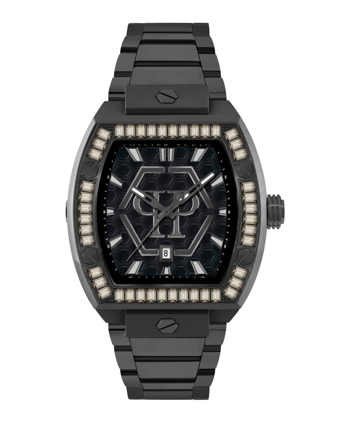 Click here for Philipp Plein Mens Black Stainless Steel Watch  44... prices