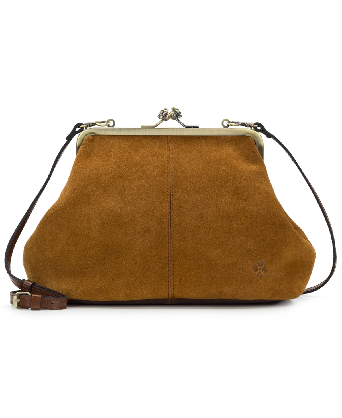 Click here for Patricia Nash Sofia Frame Kiss-Lock Bag - Cognac S... prices