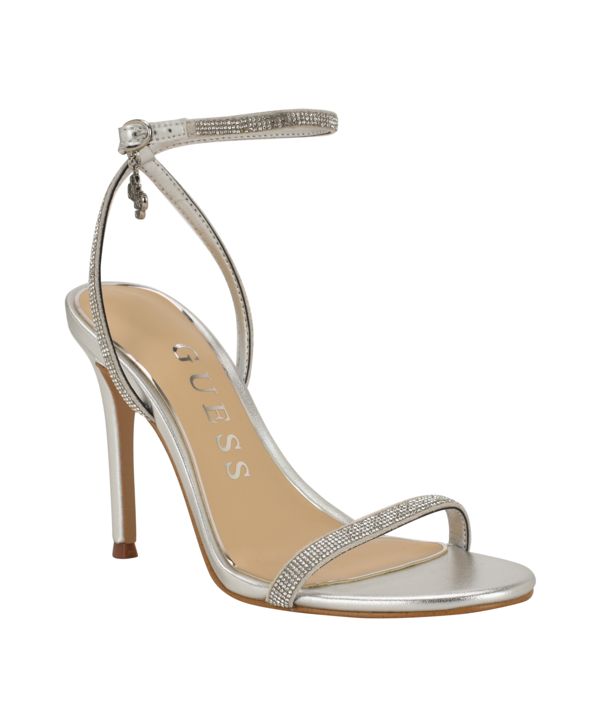 Click here for Guess Womens Charmer Stiletto Dress Sandals - Silv... prices