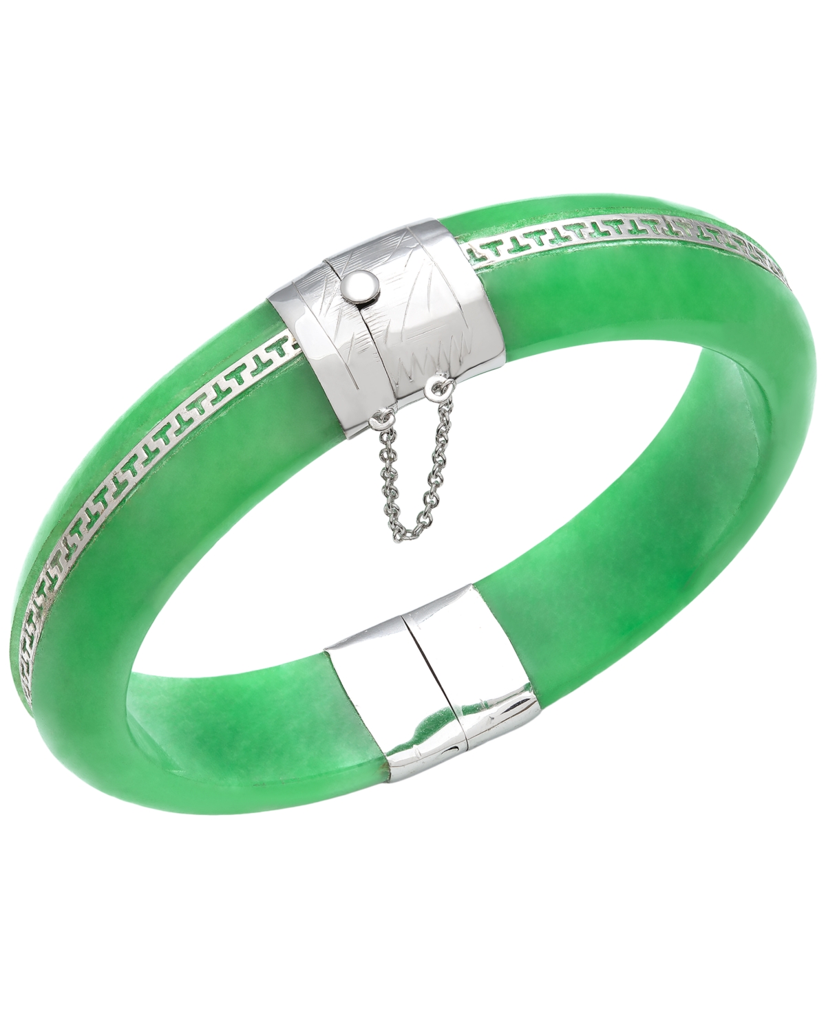 Click here for Macys Green Jadeite Dyed Color Bangle Bracelet in... prices