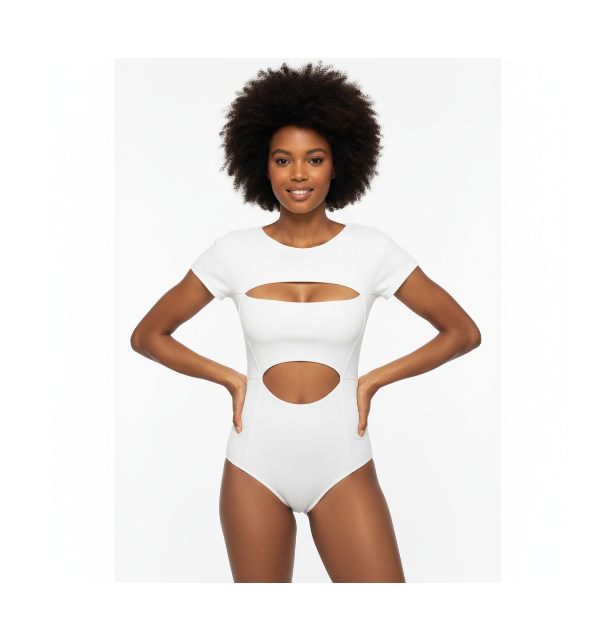 Click here for Jendue Womens Otara Black Bodysuit - White prices