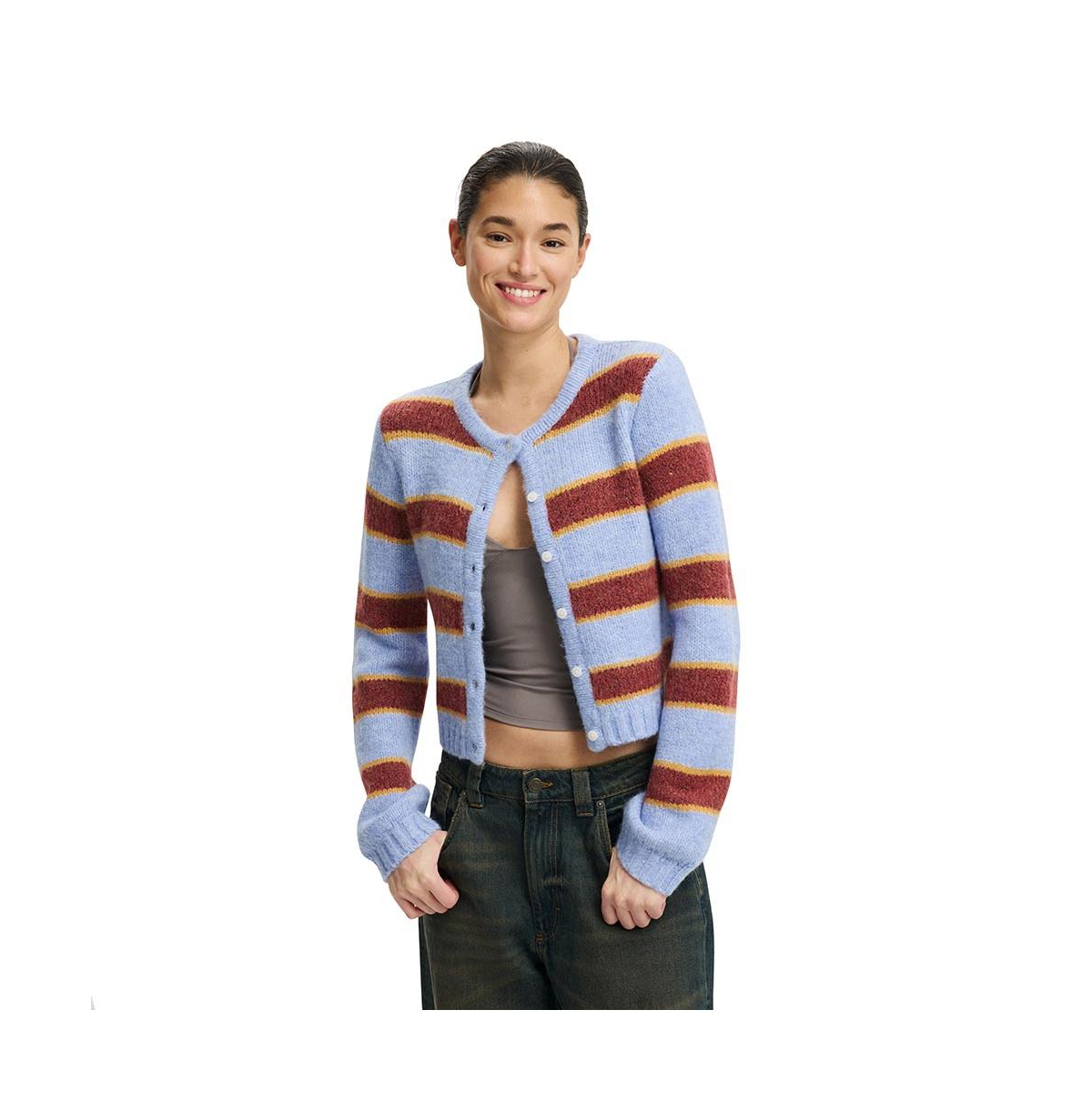 Click here for Cotton On Womens Luxe Crew Cardigan - Dusk blue be... prices