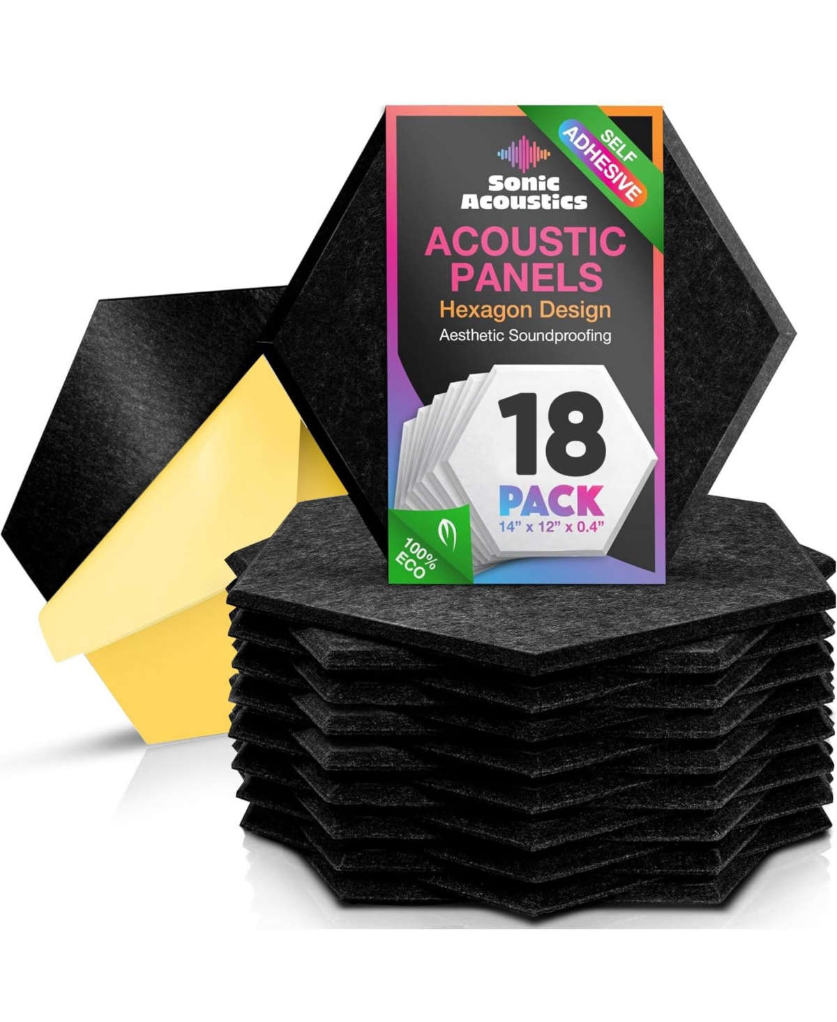 Click here for Sonic Acoustics Acoustic Panels 18-Pack Soundproof... prices