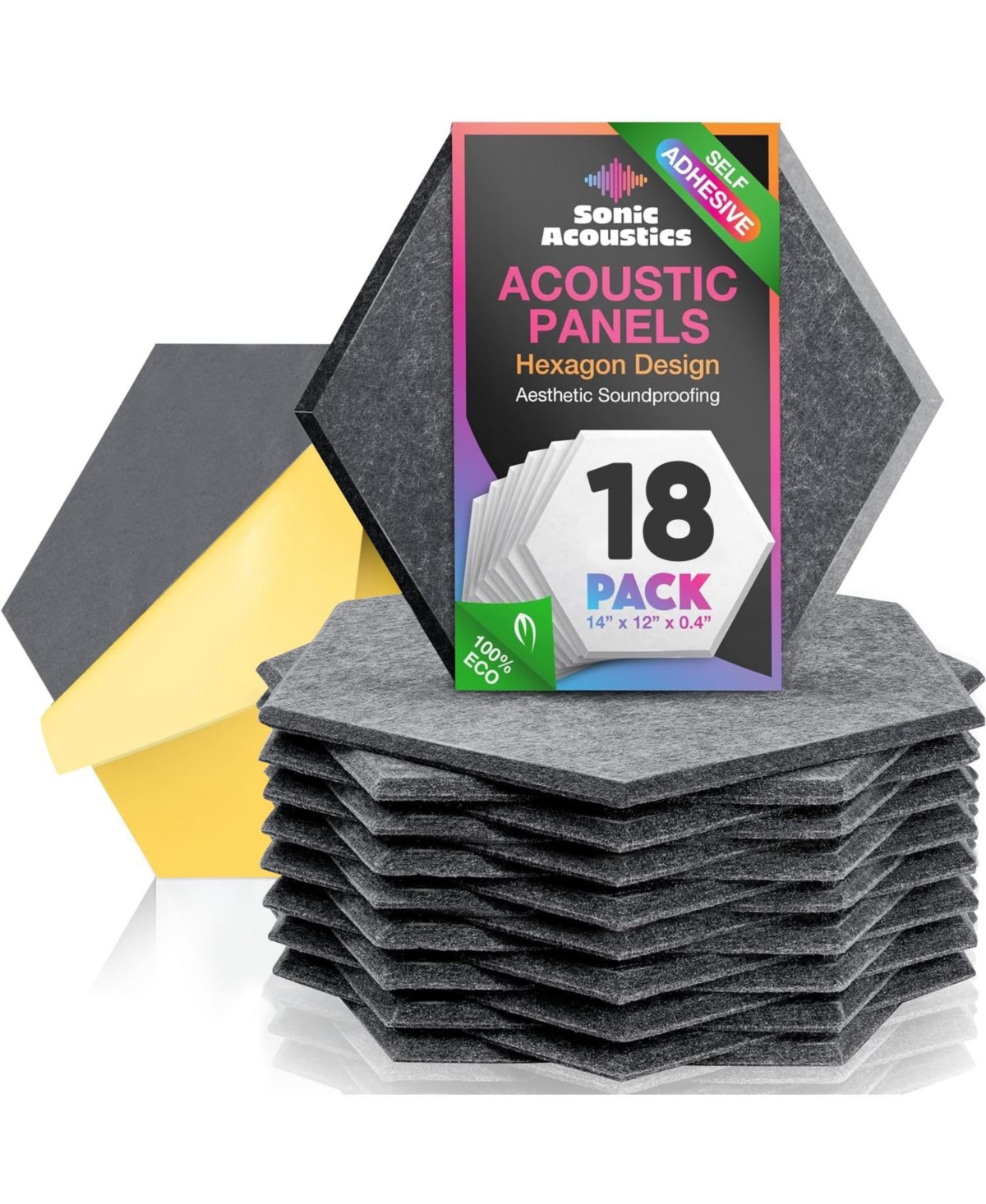Click here for Sonic Acoustics Acoustic Panels 18-Pack Soundproof... prices