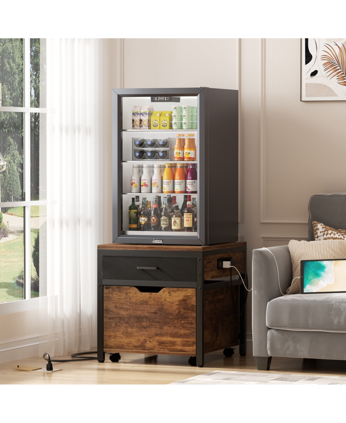 Click here for Aheaplus End Table with Charge Station  Mini Fridg... prices