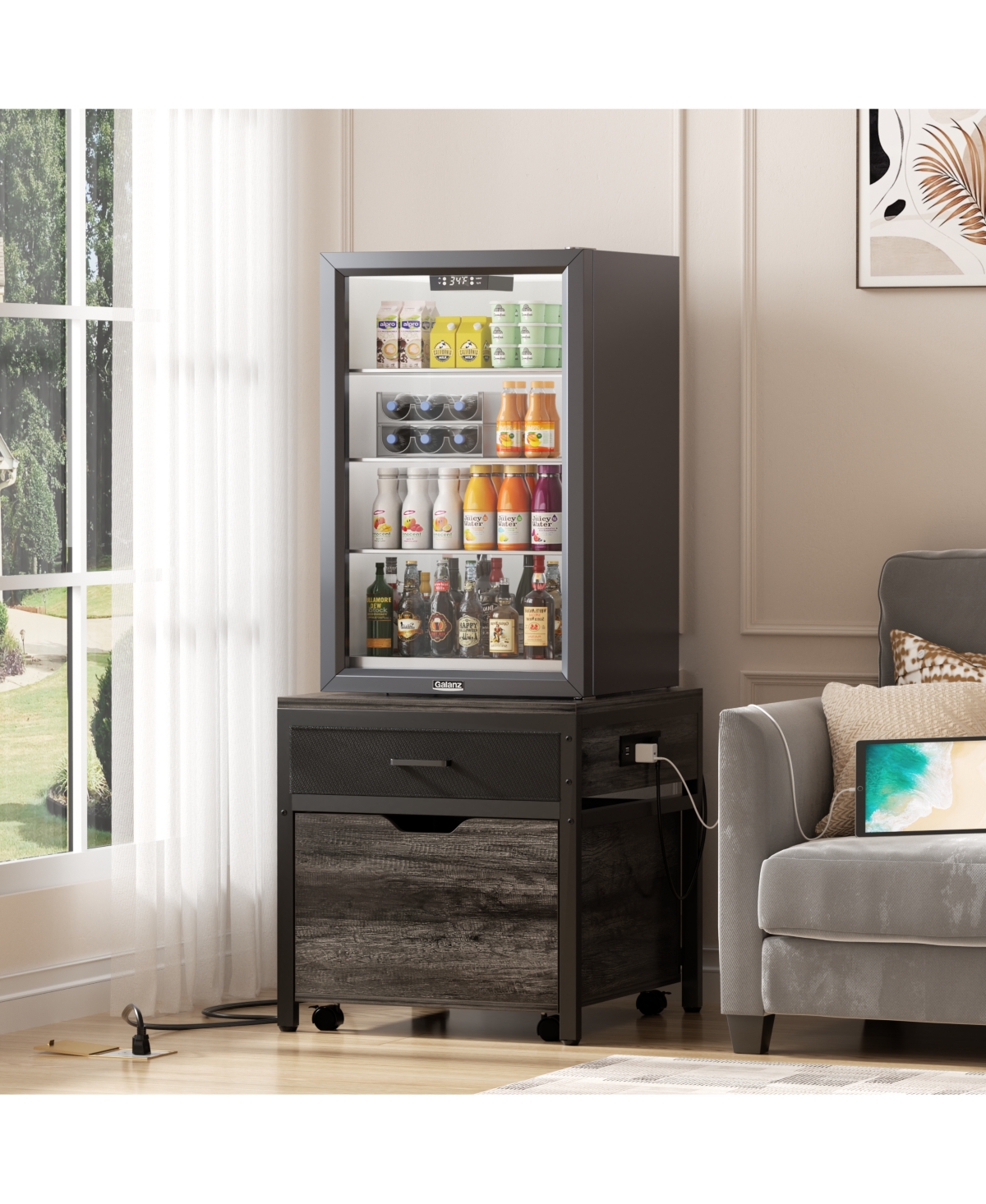 Click here for Aheaplus End Table with Charge Station  Mini Fridg... prices