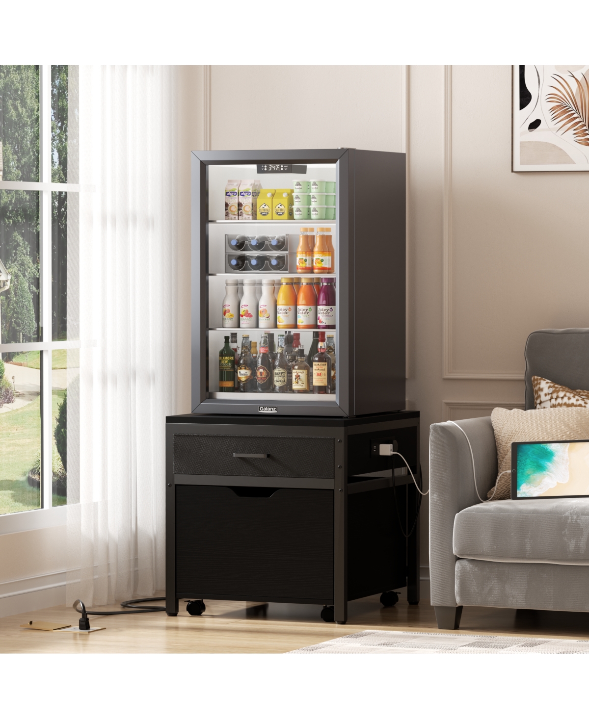 Click here for Aheaplus End Table with Charge Station  Mini Fridg... prices