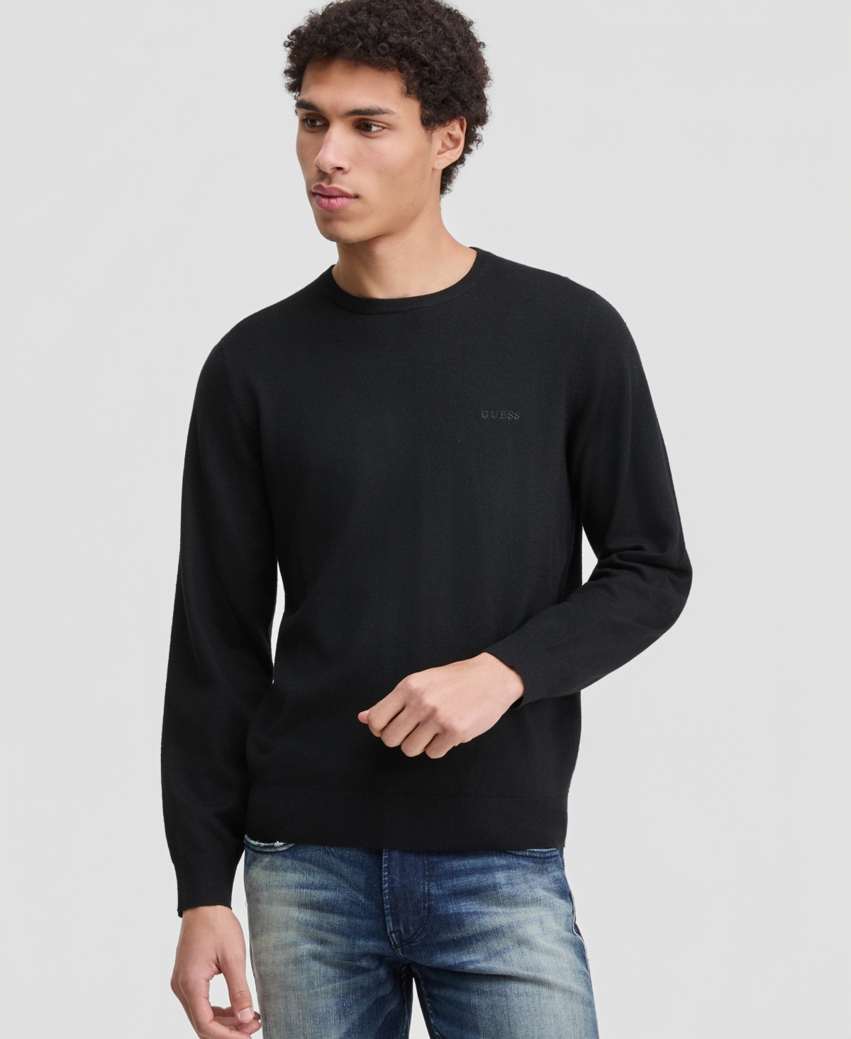 Click here for Guess Mens David Long Sleeve Crewneck Sweater - JE... prices