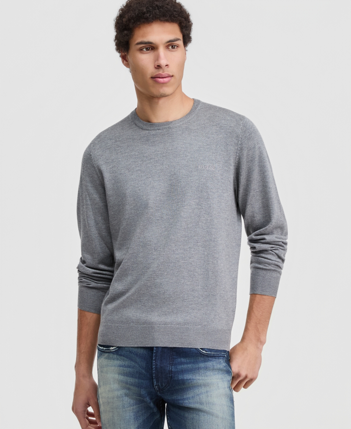 Click here for Guess Mens David Long Sleeve Crewneck Sweater - OV... prices