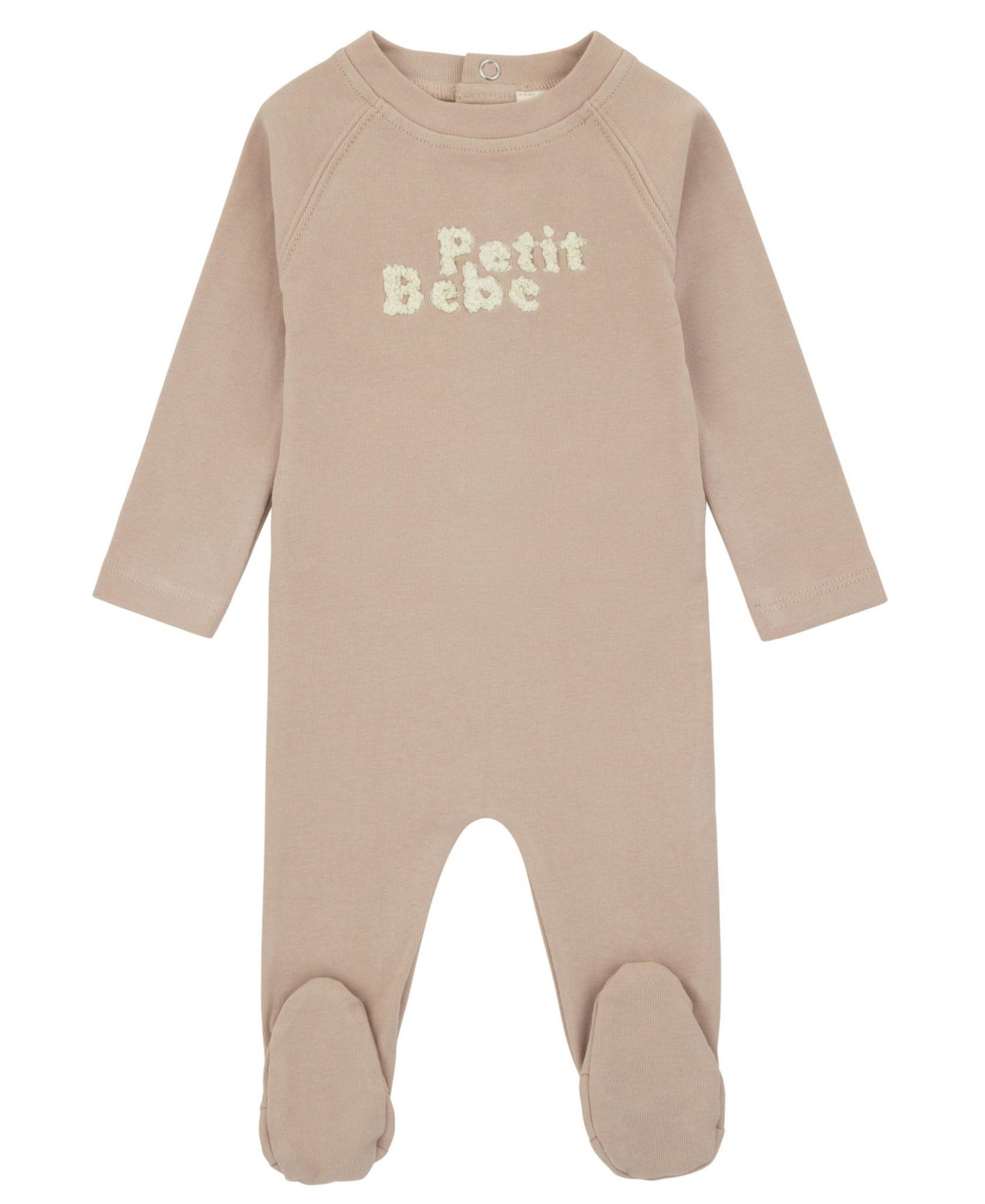 Click here for NoggiWear Baby Terry Words Footie - Tan prices