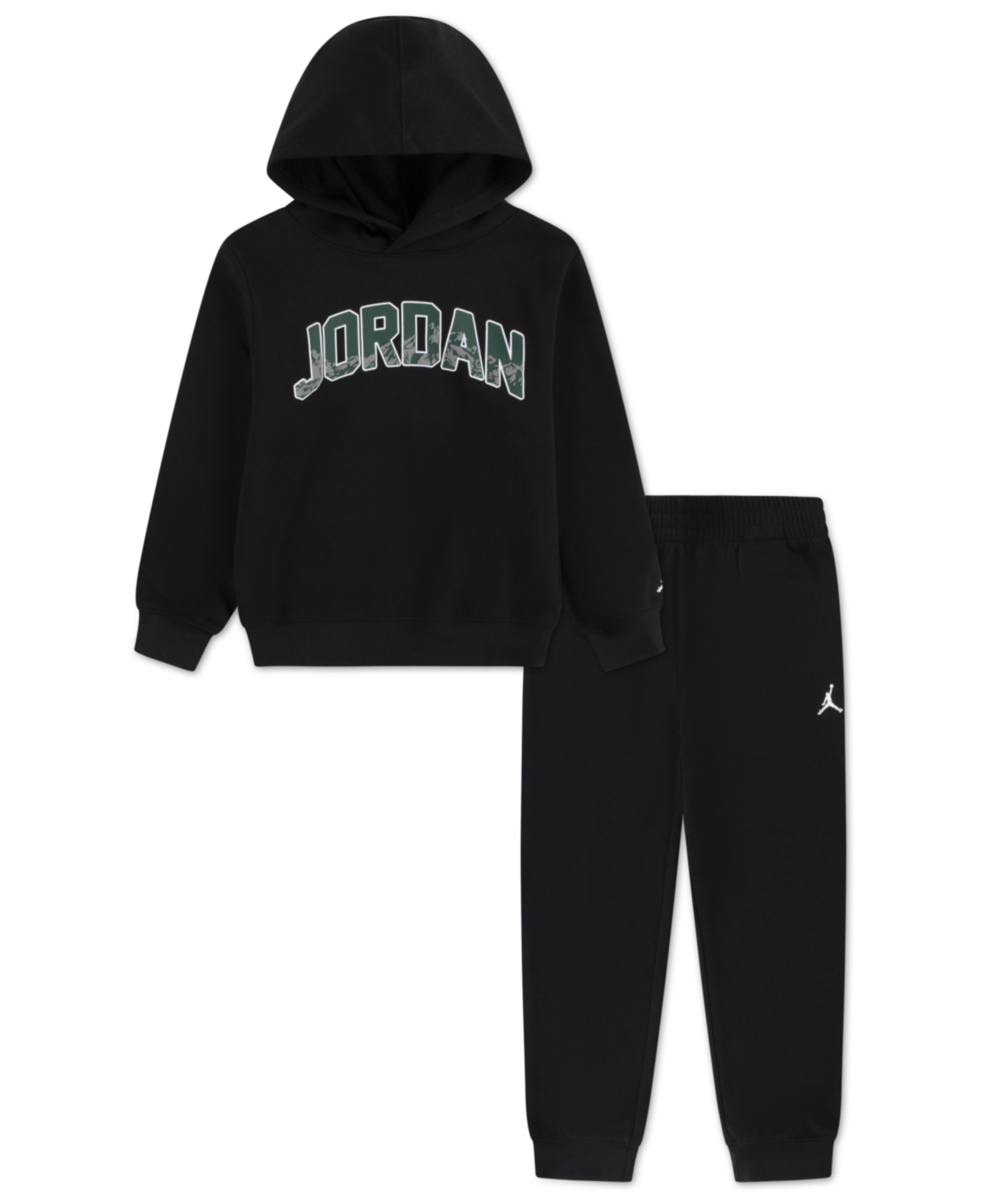 Click here for Jordan Boys 4-7 2-Piece Graphic Print Hoodie and J... prices