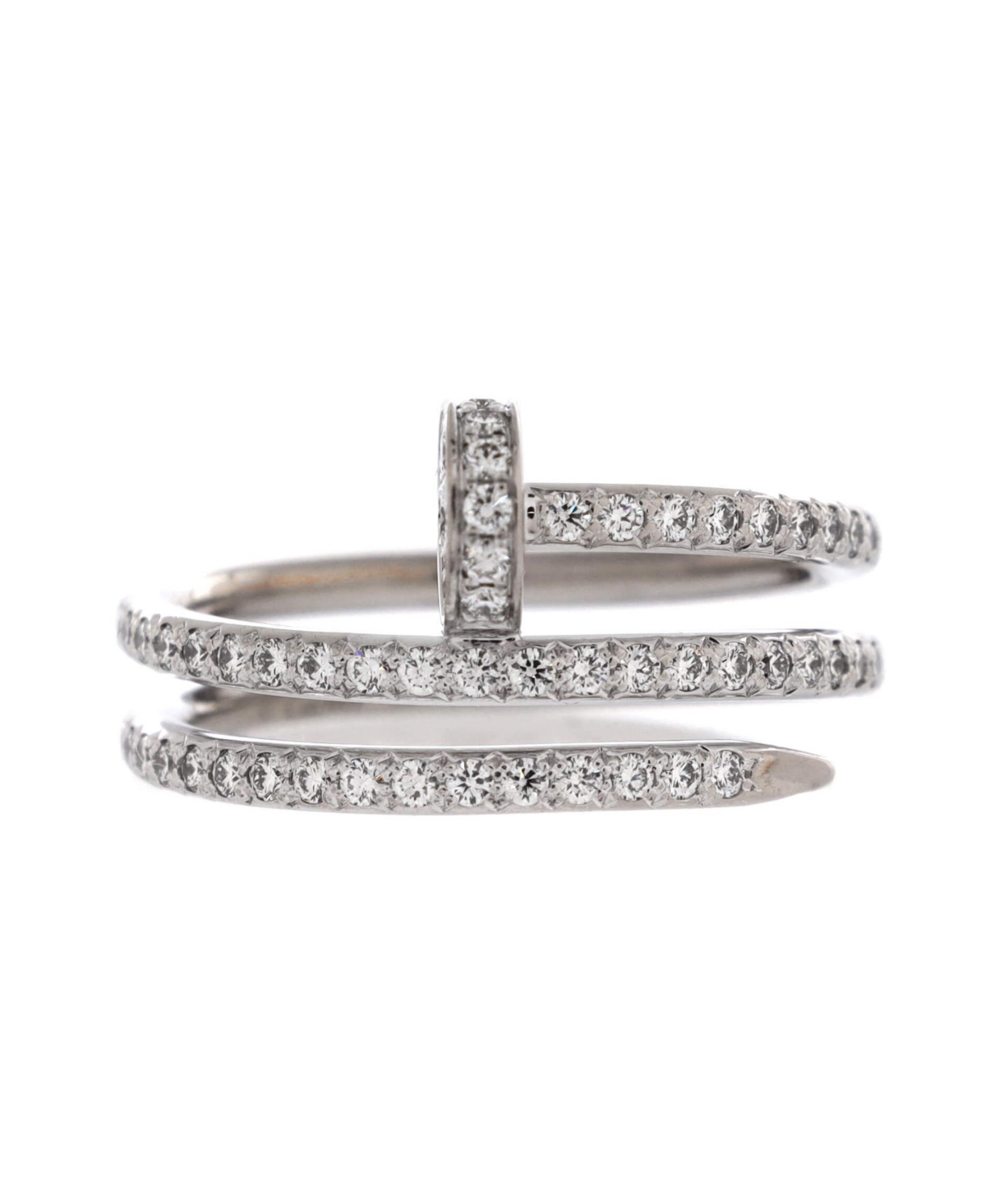 Click here for Pre-Owned Cartier Juste un Clou Paved Double Ring... prices