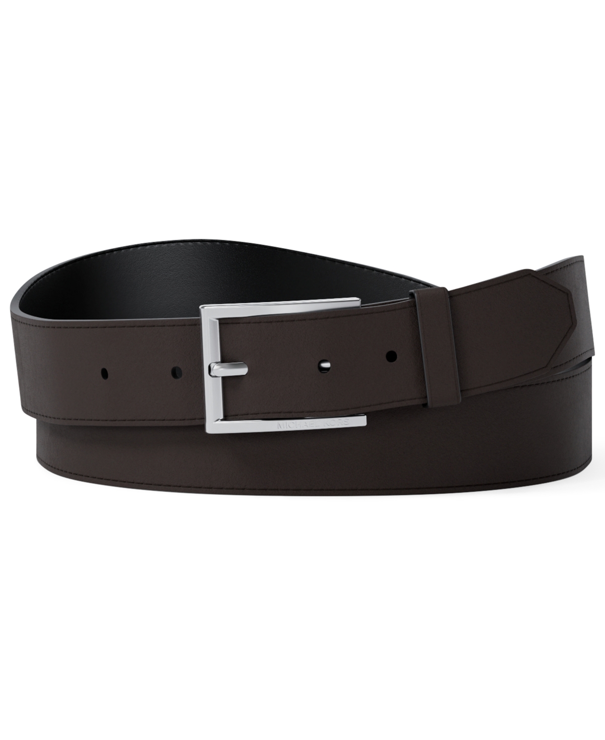 Click here for Michael Kors Mens Rectangular Dress Belt - Dark Be... prices