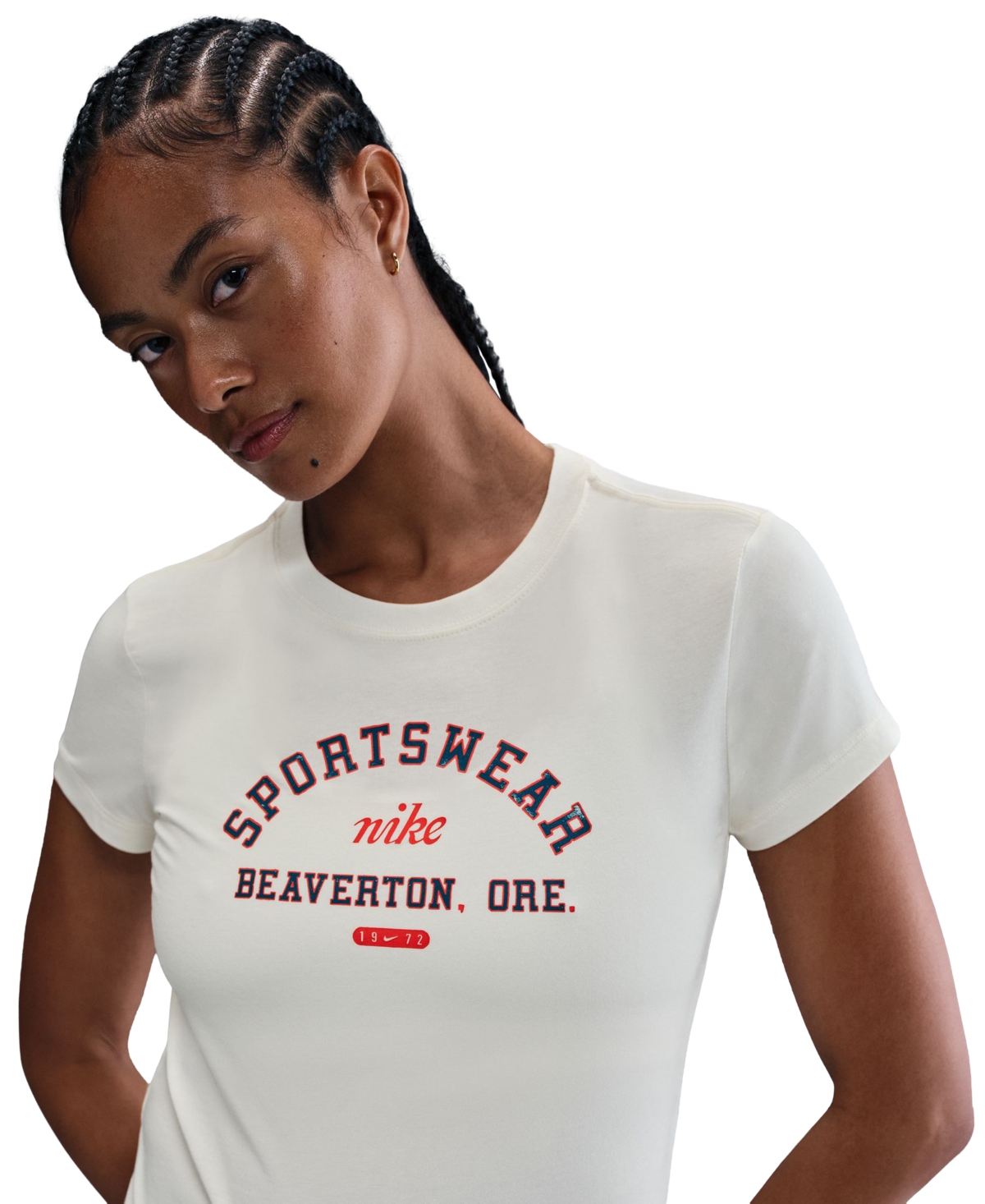 Click here for Nike Sportswear Womens Phoenix Slim-Fit Short-Slee... prices