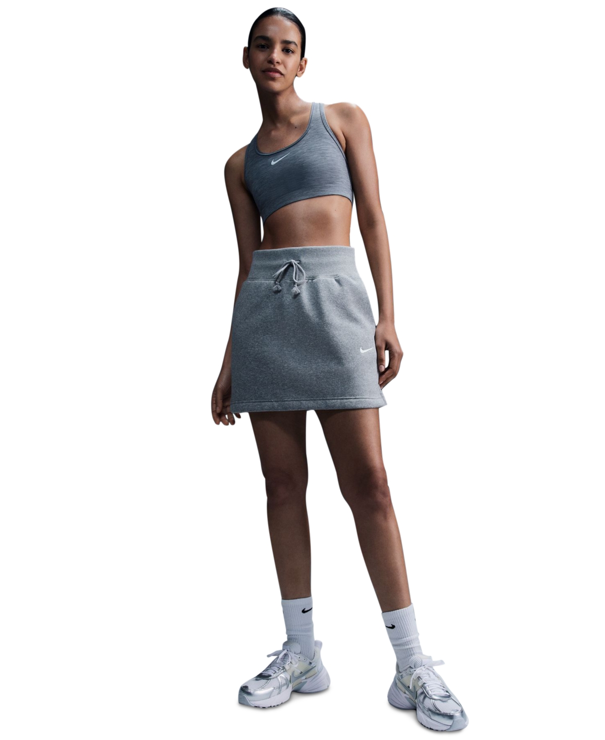 Click here for Nike Womens Swoosh Padded Sports Bra - Smoke Grey/... prices