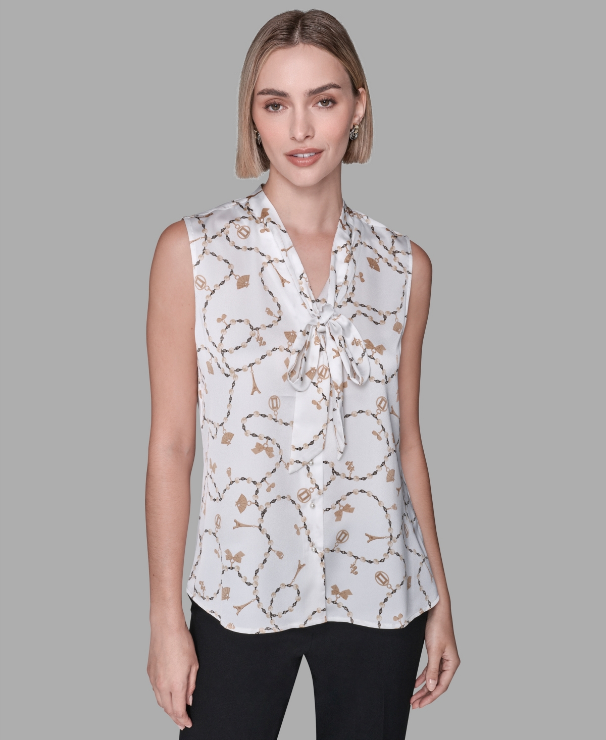Click here for Karl Lagerfeld Paris Womens Sleeveless Printed Top... prices