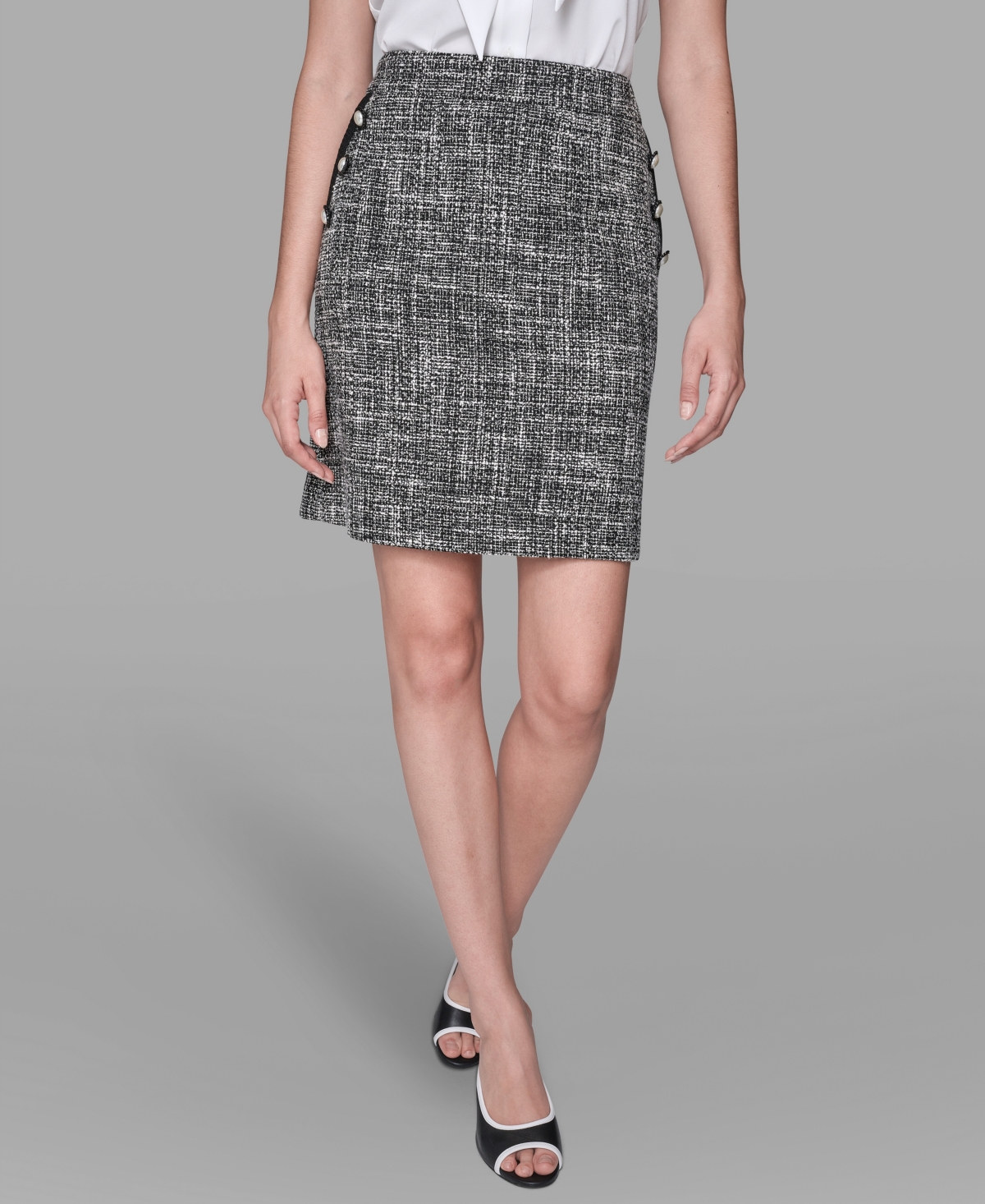 Click here for Karl Lagerfeld Paris Womens Knee Length Tweed Skir... prices