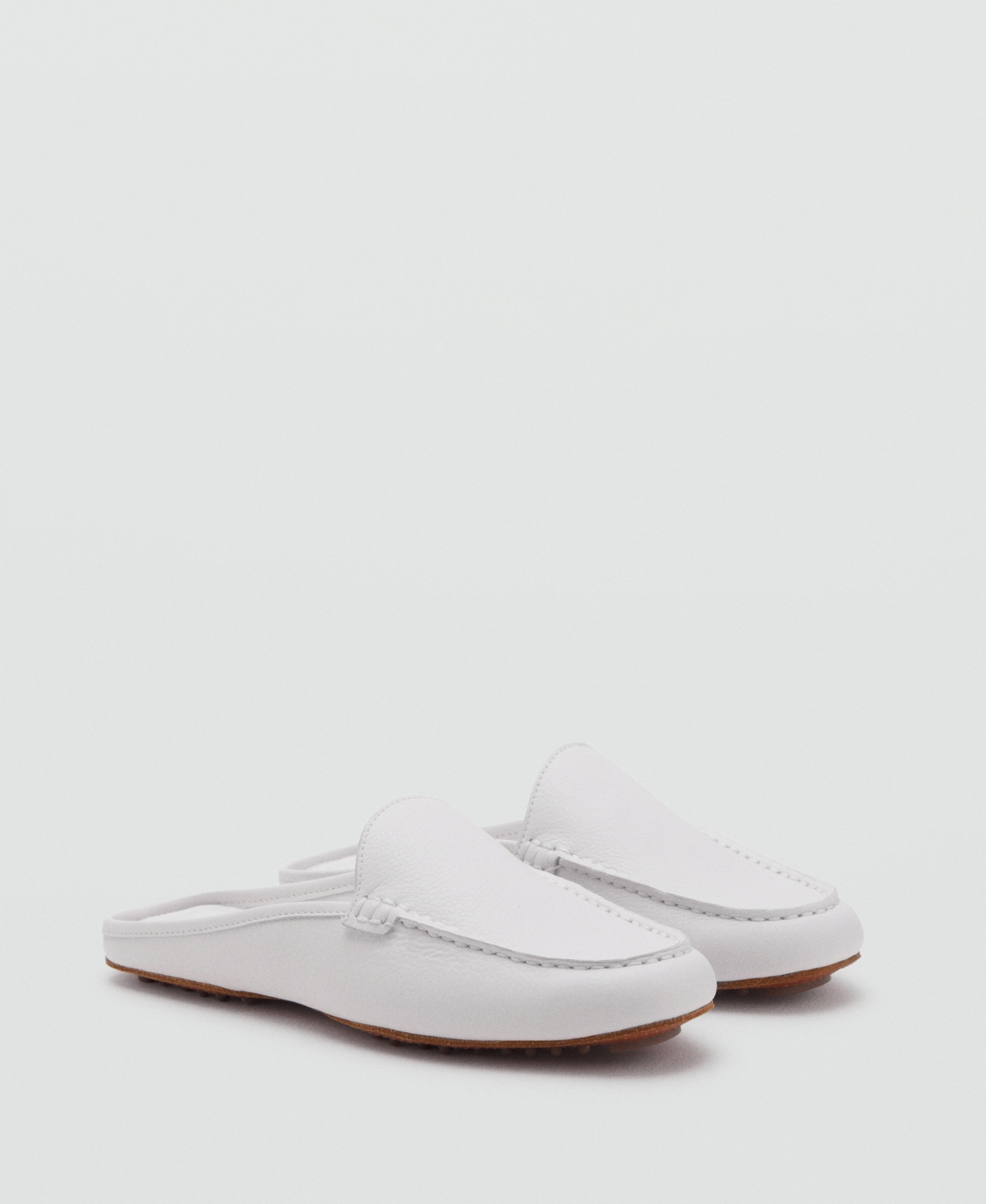 Click here for Mango Womens Leather Flat Shoes - White prices