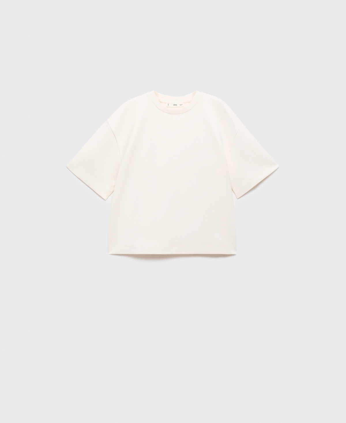 Click here for Mango Womens Oversized Cotton T-Shirt - Off White prices
