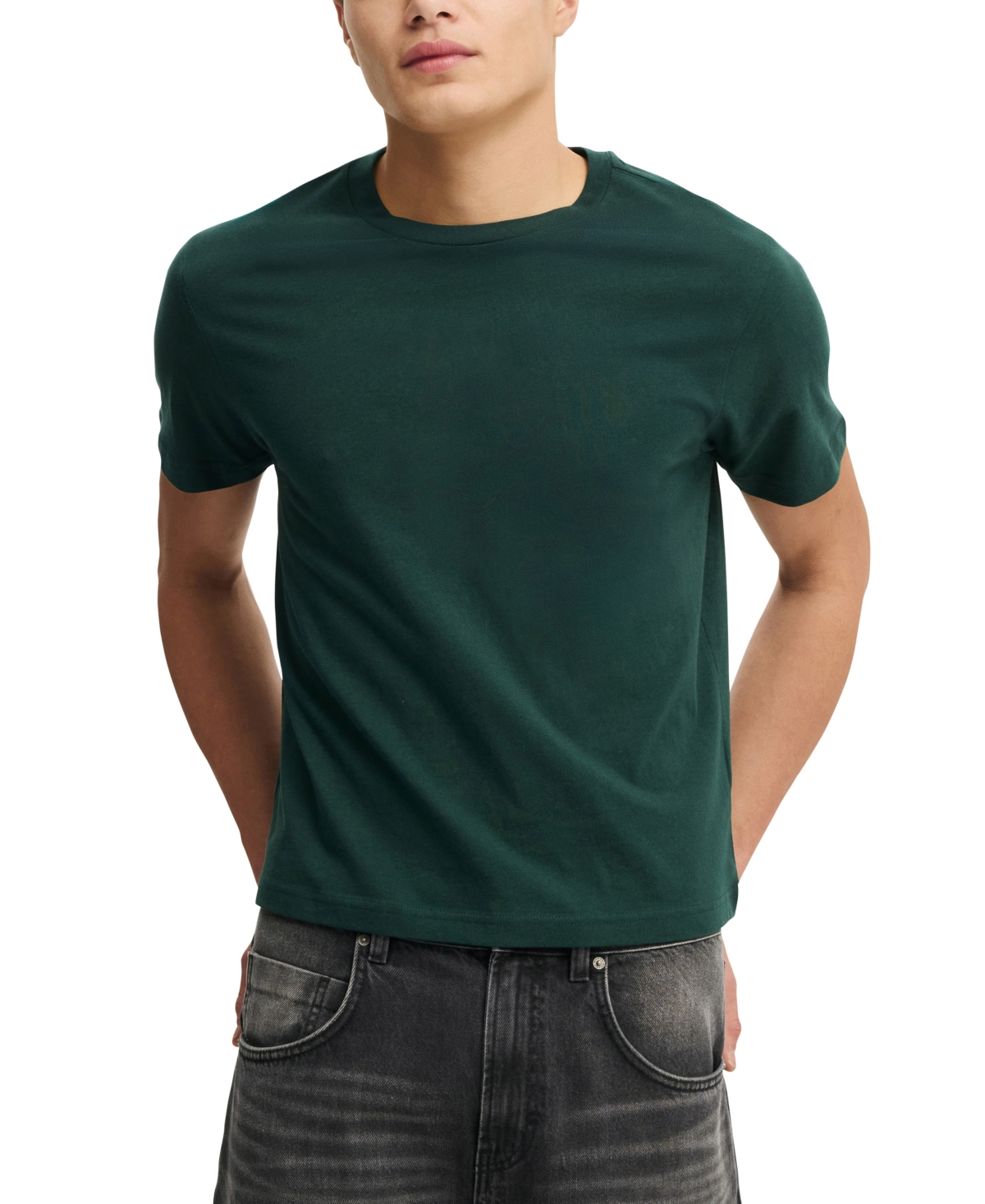 Click here for Cotton On Mens Slim Fit T-Shirt - Green prices