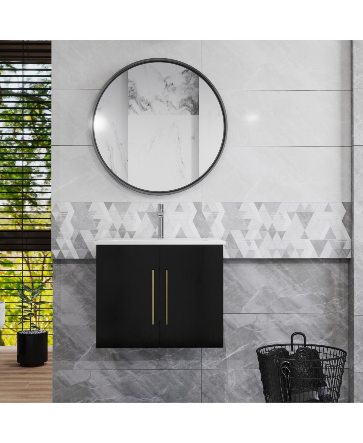 Click here for Streamdale 24" Black Bathroom Vanity w/ Sink... prices