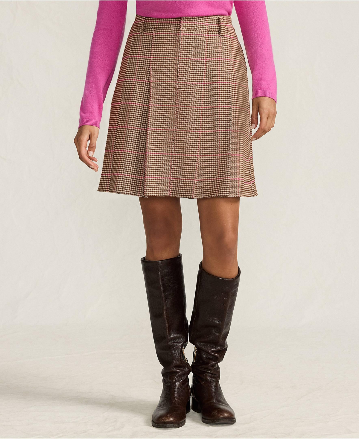 Click here for Lands End Womens Brushed Flannel Pleated Mini Skir... prices