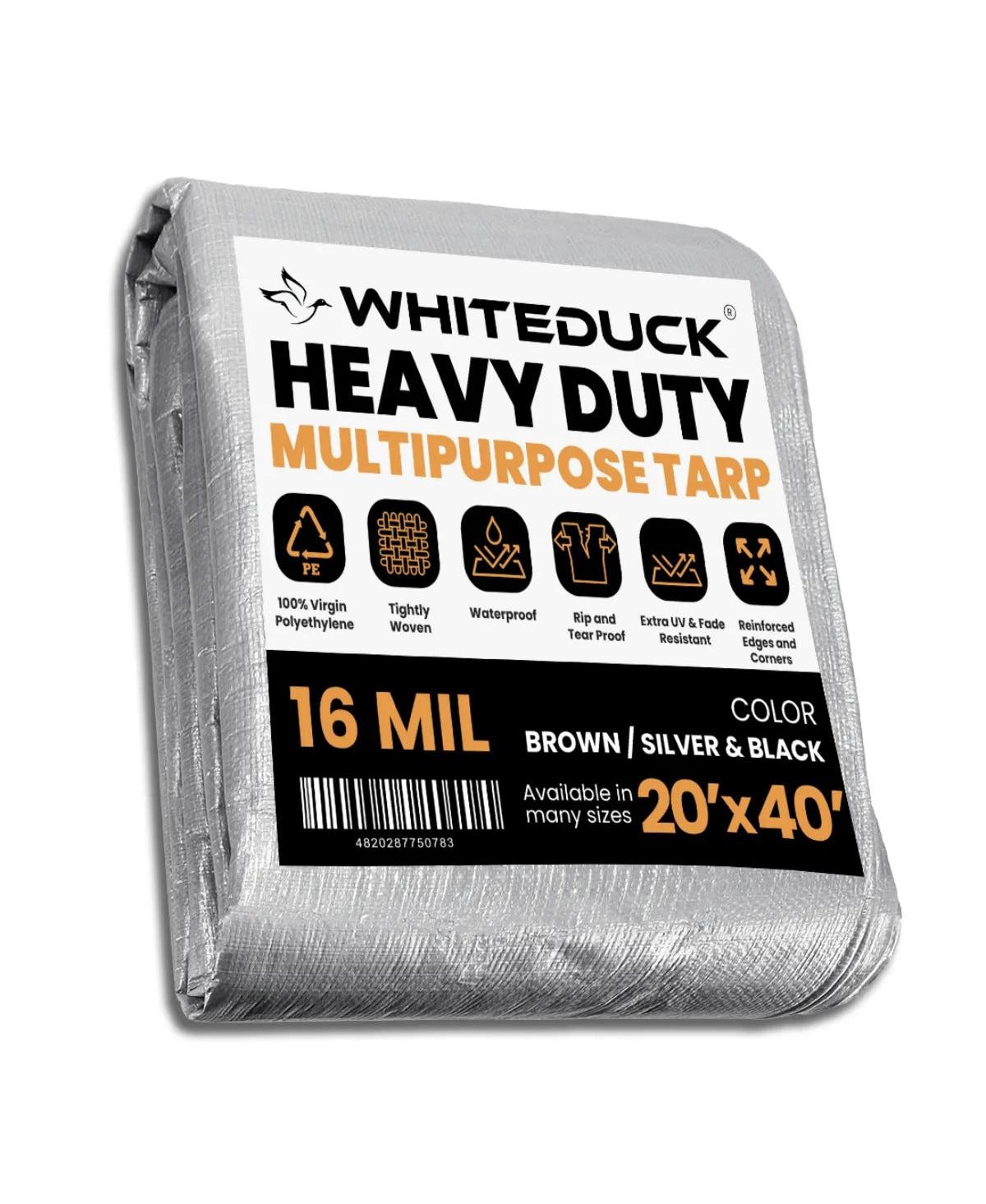 Click here for 8 oz. Poly Tarpaulin 20x40 Silver & Black - Silver... prices