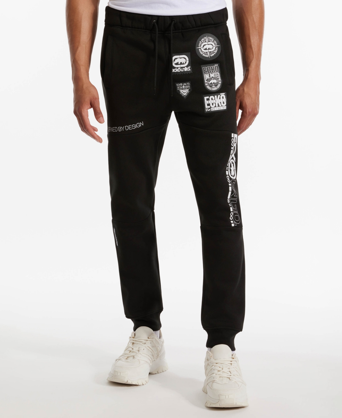 Click here for Ecko Unltd Mens Memento Fleece Joggers Pants - Bla... prices