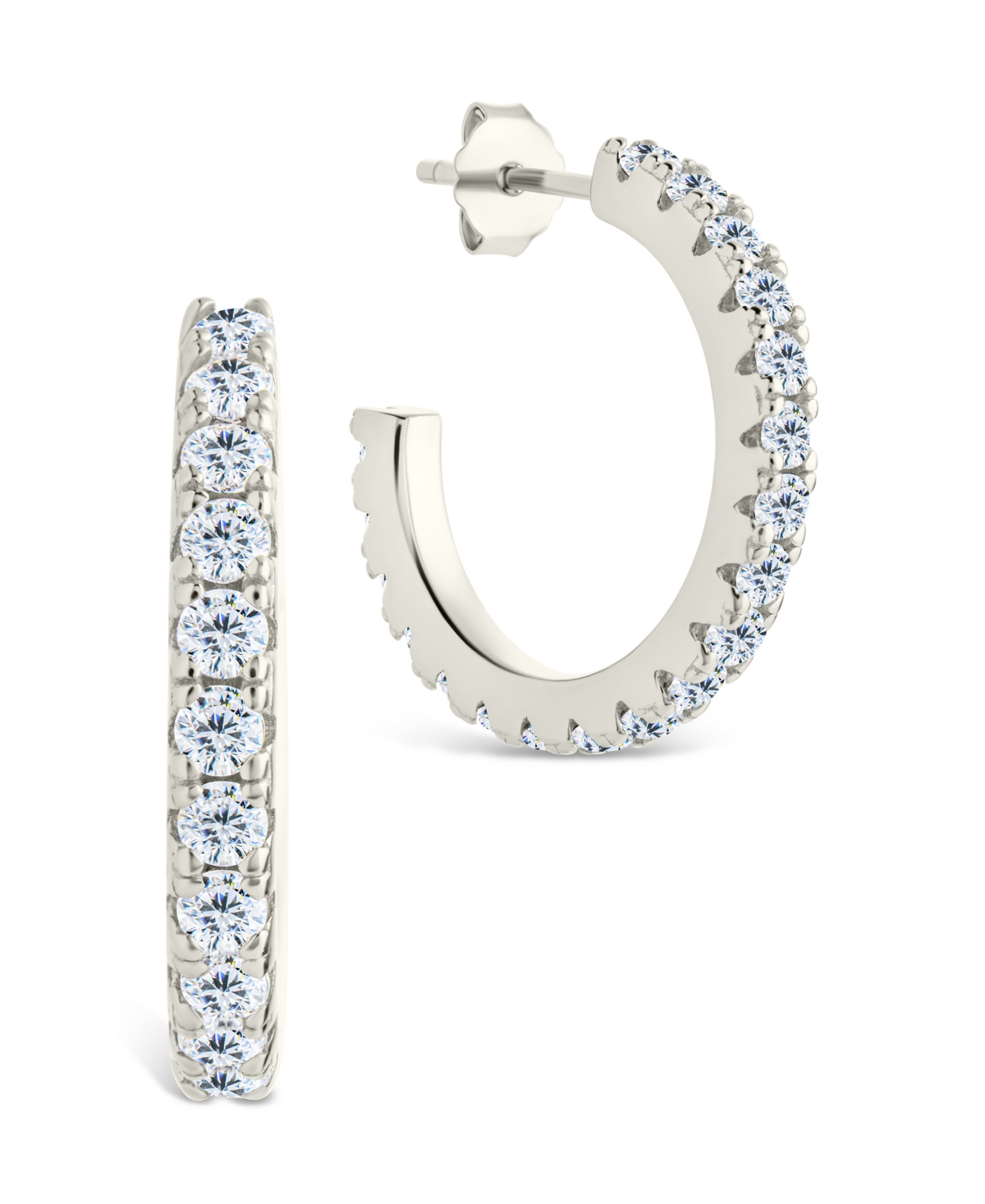 Click here for Sterling Forever Sterling Silver Eleri Cz Tube Hoo... prices