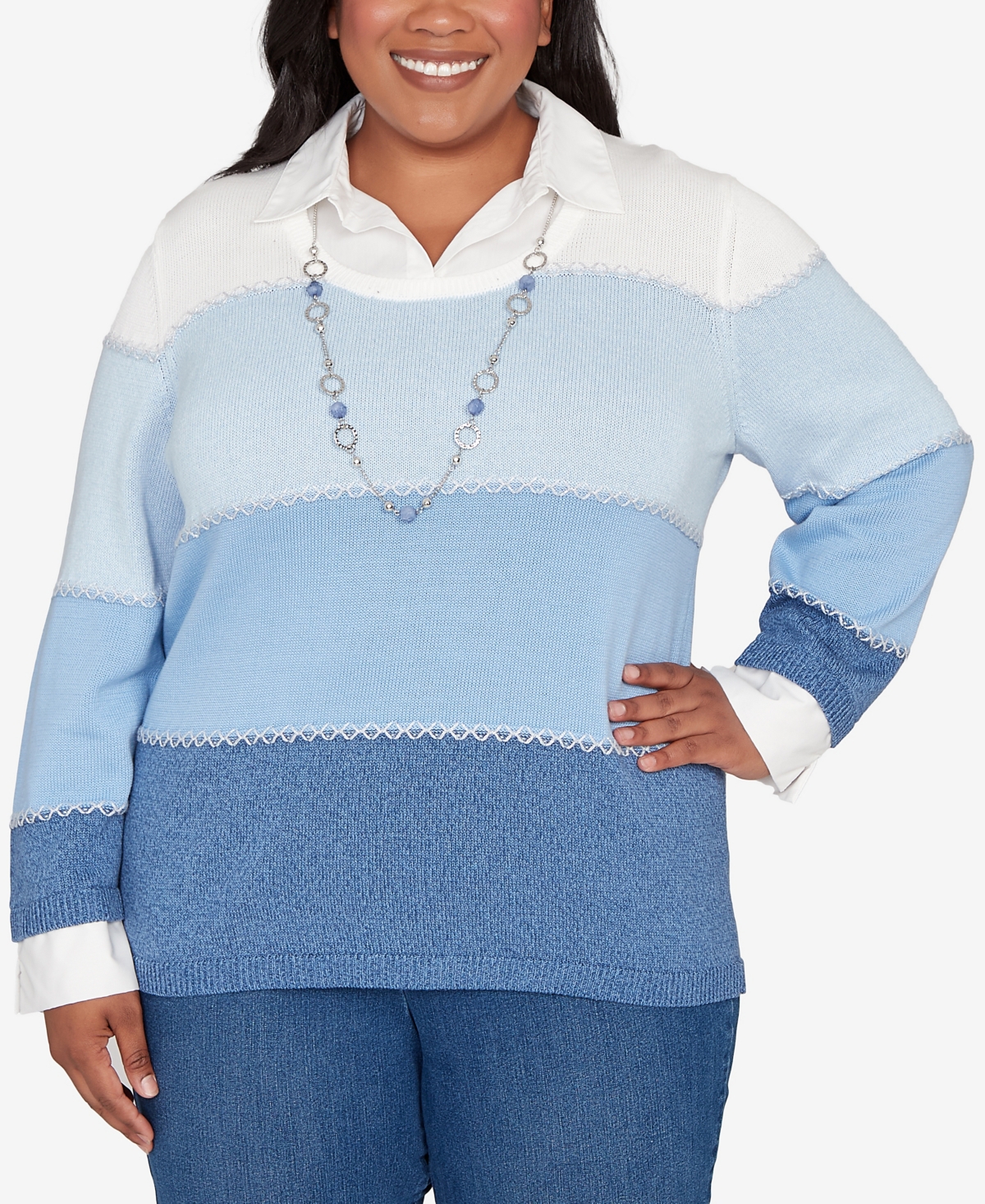 Click here for Alfred Dunner Plus Size Hilton Head Ombre Colorblo... prices