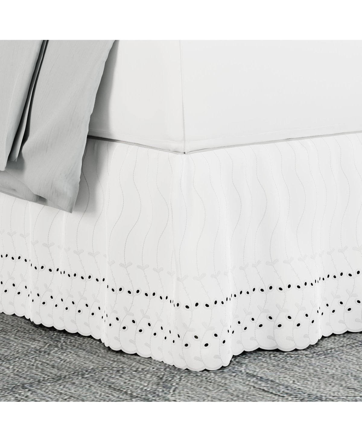 Click here for Fresh Ideas Ruffled Eyelet 14 Drop Bed Skirt  Cali... prices